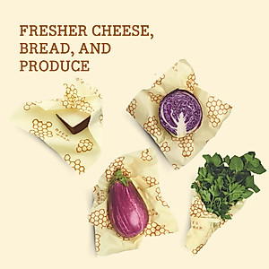 Bee's Wrap - Large Bread Wrap - Made in the USA with Certified Organic Cotton - Plastic and Silicone Free - Reusable Eco Friendly Beeswax Food Wraps