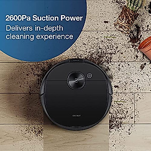 ECOVACS Deebot - N8+ Vacuum & Mop Robot with Advanced Laser Mapping and Auto-Empty Station For Carpet, Hard Floor - Black (Renewed)