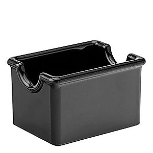 Carlisle FoodService Products 455003 Styrene Sugar Caddy, Black, Small