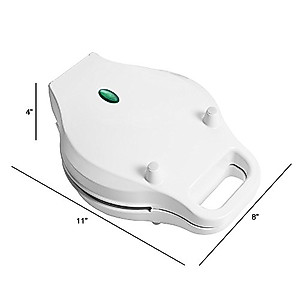 Chef Buddy Mini Donut Maker, Durable, Nonstick Easy to Use Mini Baking Machine - Cooks 7 Mini Doughnuts at a Time - Glazed, Frosted with Sprinkles, Nuts, or Vegan Donuts, & More, (White)
