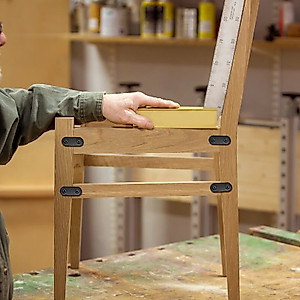 Rierdge 8 Sets 4 Inch Stainless Steel Flat Plate Straight Bracket Flat Metal Brace Bracket, 100mm Metal Brackets Mending Repair Plate Brace with Screws for Wood Straight Brace (Black)