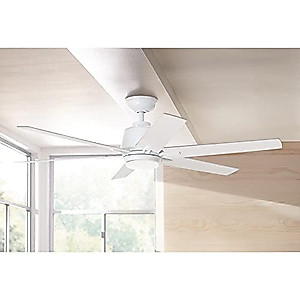 Home Decorators Collection YG493A-WH Kensgrove 54 in. Integrated LED Indoor White Ceiling Fan with Light Kit and Remote Control