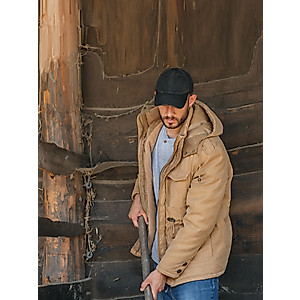 Mr.Stream Men's Winter Hooded Jacket Windproof Sherpa Lined Fleece Windbreaker Coat Outerwear Warm Parka 3256 Green L