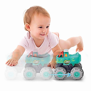 Crocodile Truck with Free Wheel Function – Monster Truck Toys for Boys, Girls, Babies, Toddlers – Strong and Sturdy with Big Wheels and Fun Character Face – from Age 12+ Months / 1 Year
