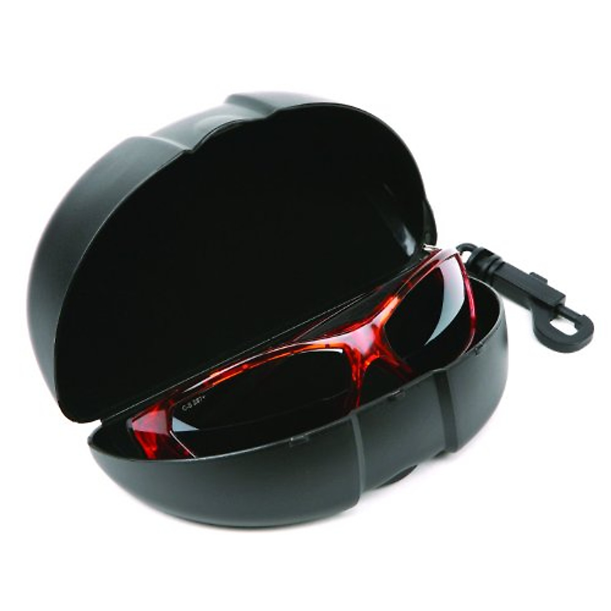 Crews 207 Hard shell Crush Resistant Eyeglass Case with Belt Loop Hook, Black