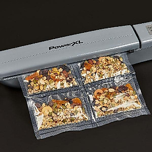 Vacuum Sealer Bags, Rolls for Custom-Size Bag Making & Airtight Food Storage, Sous Vide, BPA free for PowerXL Duo NutriSealer, 10.2” x 20’ (4, 80 FT)