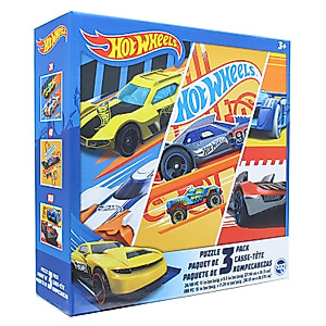 Hot Wheels 3 Pack Kids Puzzles (1X24PC, 1X 48PC, 1X100PC)