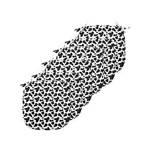 Ambesonne Cow Print Chair Seating Cushion Set of 6, Animal Hide Pattern Spots Farm Life Cattle Camouflage Animal Skin, Anti-Slip Seat Padding for Kitchen & Patio, 16"x16", Charcoal Grey White