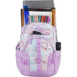 FUEL Hiking Laptop Backpack, College Bookbag, Travel Daypack with 5 Compartments, Dynamo Tech Pocket, 18.5 Inches, Lilac, Spring