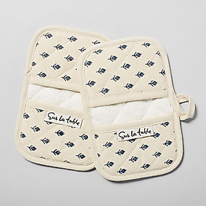 Sur La Table Tulip Mini Mitts, Set of 2, White