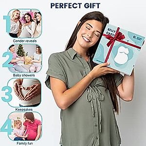 Olicard Belly Casting Kit Pregnancy, Belly Cast Kit for Expecting Mothers, Pregnancy Belly Mold Casting Kit, Unique Keepsake for Pregnant Belly, Perfect Baby Shower & Pregnancy Gifts (Glitter)
