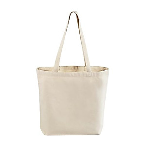 Wholesale Canvas Tote Bags, 15"W x 16"H x 3"G, Cotton Reusable Grocery Shopping Bags, Blank, DIY Painting Printing Embroidery (3, Natural Tote Bags)