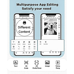 Thermal Label Maker Printer Mini - M200 Thermal Label Printer Bluetooth Wireless Support up to 3inch / 80mm Label with 3 Roll 50x80mm Thermal Labels, 100PCS/Roll