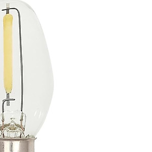Westinghouse 5284000 0.4 Watt (4 Watt Equivalent) C7 Clear Filament LED Light Bulb, Candelabra Base, 2 Pack