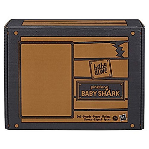 Baby Alive, Baby Shark Brown Hair Doll, with Tail & Hood, Inspired by Hit Song & Dance, Waterplay Toy for Kids Ages 3 Years Old & Up (Amazon Exclusive)