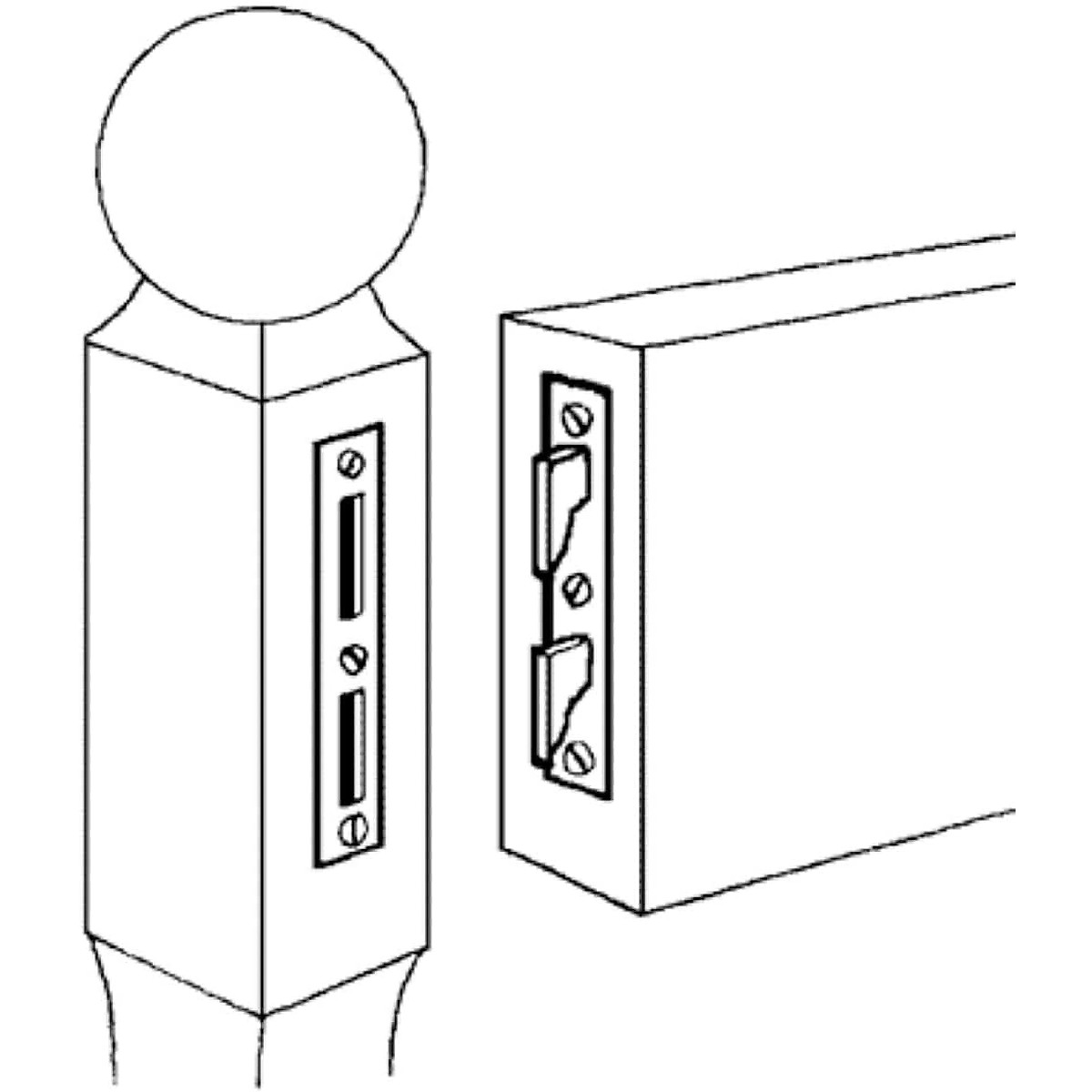 METAL MAGERY Bed Rail Fasteners 5" Set of 4 Bed Rail Brackets Heavy Duty Bed Frame Rail Hardware