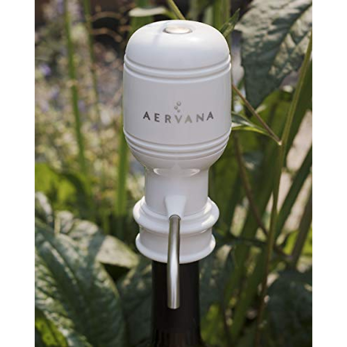 Aervana Essential: Electric Wine Aerator and Pourer/Dispenser - Air Decanter - Personal Wine Tap for Red and White Wine (White)