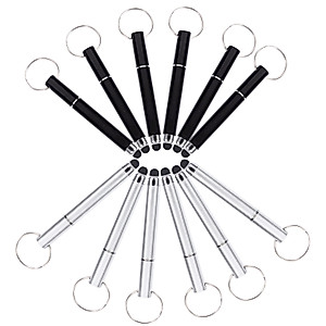 Tofficu 24 Pcs Touch Screen Ballpoint Pen Key Carabiner Stylus Pen Keychain Screen Stylus Pen Black Drawing Pens Ball Point Pens Black Drawing Pen Key Chain Portable Plastic Digital Tablet