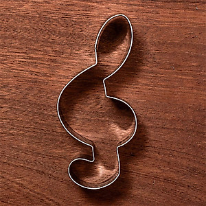 LILIAO G Clef Cookie Cutter Music Biscuit Fondant Cutter - 2.1 x 4.3 inches - Stainless Steel