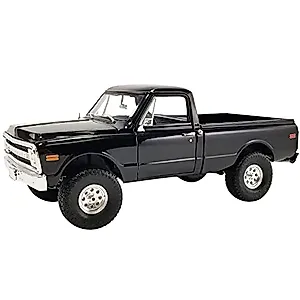 1970 Chevy K10 4x4 Pickup Truck Black Limited Edition to 1050 Pieces Worldwide 1/18 Diecast Model Car by Acme A1807215