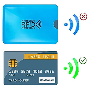 Prasacco 24 Pcs RFID Blocking Sleeves Credit Card Sleeves Set Card Protector Identity Anti Theft Passport Protectors for Women Men