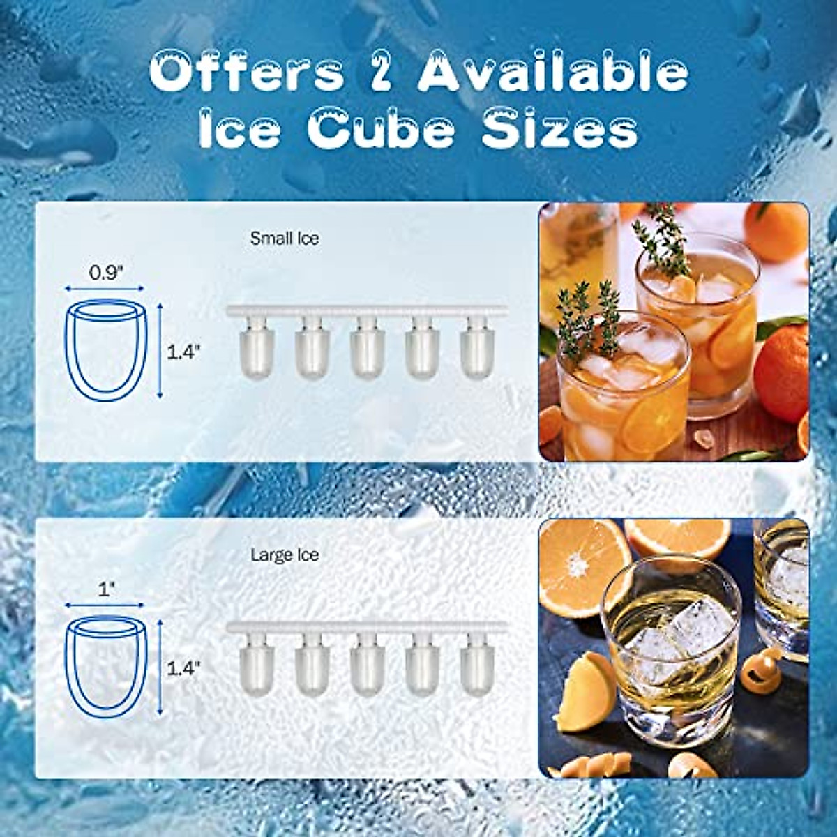 COSTWAY Countertop Ice Maker, Self-Cleaning Function, 26.5 LBS Ice Per Day, 9 Ice Cubes Ready in 6-13 Minutes, Fully Open, Portable Ice Machine with Ice Scoop, Basket for Kitchen Bar Office, Red