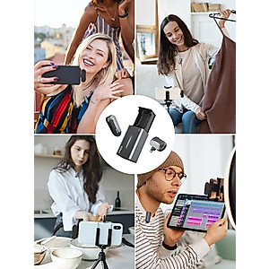 SYNCO Wireless Lavalier Microphone for iPhone, P1L 2.4GHz Lapel Mic with Charging Case for iPhone Smartphone YouTube TIK Tok Live Streaming Vlog, Wireless-Lavalier-Microphone-iPhone
