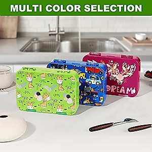 AOHEA Bento Lunch Box for Kids: BPA Free Kids Bento Box Toddler Lunch Box for Daycare or School (Green)