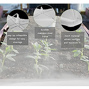 COSTYLE 2 Pack Plant Covers Protector 33 x 25.5 x20 Inch Strawberry Plant Protector to Keep Animals Deer Rabbits Out, Pop Up Garden Row Covers for Vegetables (Fabric, 20 inch)