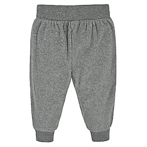 Gerber Baby Boys' 4-Pack Microfleece Pants, Navy/Gray, 6-9 Months