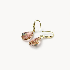 JA.S.JR Crystal Teardrop Earrings Gold Dangle Earrings for Women