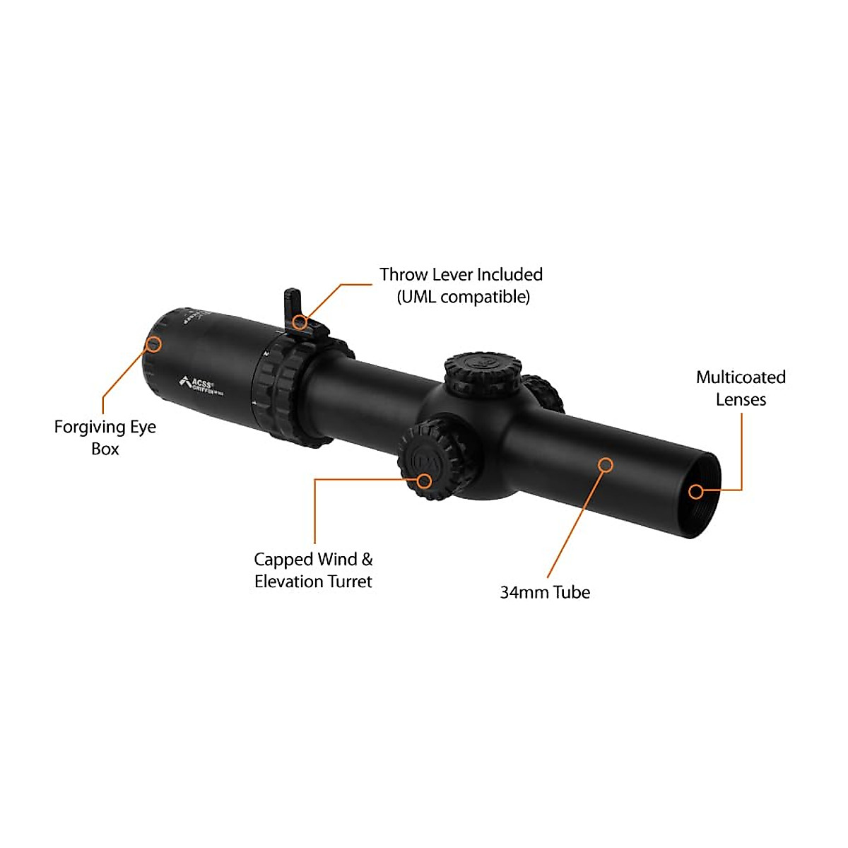 Primary Arms SLX 1-10x28mm SFP Rifle Scope - Illuminated ACSS Raptor 5.56/.308 M10S Reticle