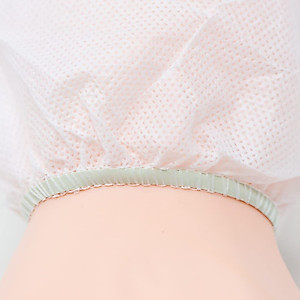 TRONEX 25 Pack Multilayer Nonwoven Disposable Coveralls with Open Ankles & Elastic Cuffs, White Disposable Jumpsuits (Extra Large)