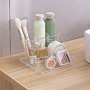 Ettori Makeup Organizer Tray, 6-Compartment Vanity Makeup Organizer for Jewelry, Hair Accessories, Bathroom Counter or Dresser