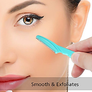 Edealing 15 Pieces Eyebrow Razors Eyebrow Trimmer Portable Facial Hair Remover with Precision Cover for Women and Men