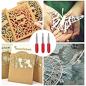 STREWEEK 50PCS Replacement Cutting Blades for Cricut Explore Air/Air 2/Air 3/Maker，45 Degree Standard Fine Point Blades for Most General Purpose Cutting