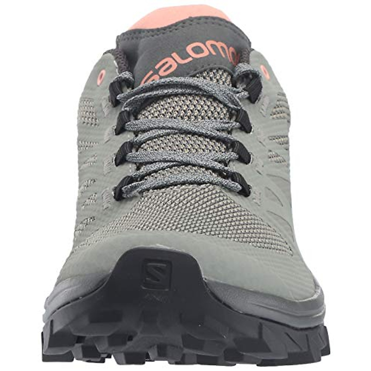 Salomon Outline Gore-TEX Hiking Shoes for Women, Shadow/Urban Chic/Coral Almond, 8
