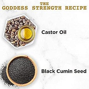 Carol’s Daughter Goddess Strength 7 Oil Blend Scalp & Hair Treatment Oil to Strengthen & Lengthen Curls – with Castor Oil, Olive Oil, Jojoba Oil - For Wavy, Curly, Coily, Natural Hair, 4.2 fl oz
