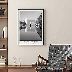 Dear Mapper Oklahoma City United States View Abstract Road Modern Map Art Minimalist Painting Black and White Canvas Line Art Print Poster Art Line Paintings (Set of 3 Unframed) (16x24inch)