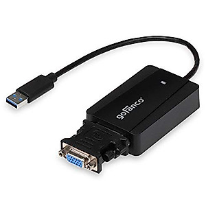 gofanco USB 3.0 to DVI Video Graphics Adapter for Multiple Monitors - Up to 2048x1152 for Windows and macOS, DisplayLink Chip, Includes DVI-to-VGA Adapter for VGA Monitor, USB DVI (USB3DVI)