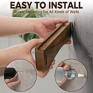 Woodronic Magnetic Knife Holder, 16 Inch Walnut Wood Knife Strips for Wall, Full Length Magnetic Strip Rack for Kitchen Knives & Tools