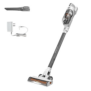 BLACK+DECKER POWERSERIES+ 20V MAX Cordless Stick Vacuum with LED Floor Lights, Lightweight, Multi-Surface (BHFEA520J) , White