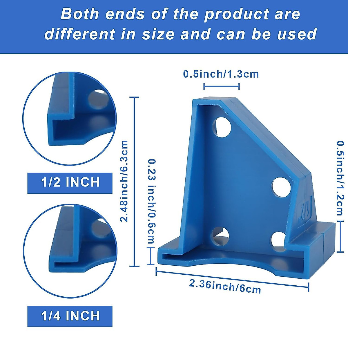 RHBLME 40PCS 1/2 inch & 1/4 inch Flooring Spacers Blue, Waterproof Clearance Hardwood Flooring Laminate Flooring Accessories for Laminate, Vinyl Plank, Tiles, Hardwood, Floating Flooring, etc