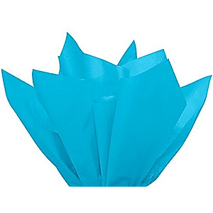 Turquoise Tissue Paper – 48 Sheets - 20 Inch x 30 Inch – for Gift Bags, Gift Wrapping, Flower, Party Decoration, Pom Poms - Premium Quality Tissue Paper Made in USA by A1 bakery supplies Made in USA