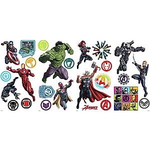 RoomMates RMK4289SCS Peel and Stick, 26 Wall Decals, red, Green, Blue, Black, Purple, Yellow