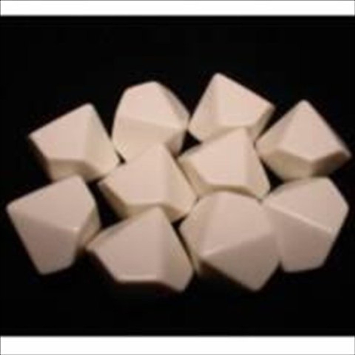 Opaque: Poly Ivy Blank D10 Bag of Dice (10)