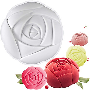 Funshowcase Large Rose Silicone Mold Tray Shape Size 5.7x5.7x2.5inch