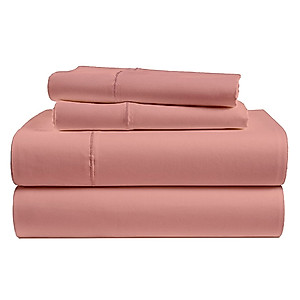 Luxora Bedding Heavy Wight 100% Egyptian Cotton, 1000 Thread Count Sheet Set Full Size Peach Bed Sheets,8 Inches Deep Pocket