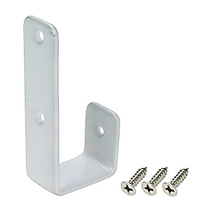 Mcredy 10 PCS Bed Ladder Hook 1" Inside Width Hooks L Shaped White with Screws