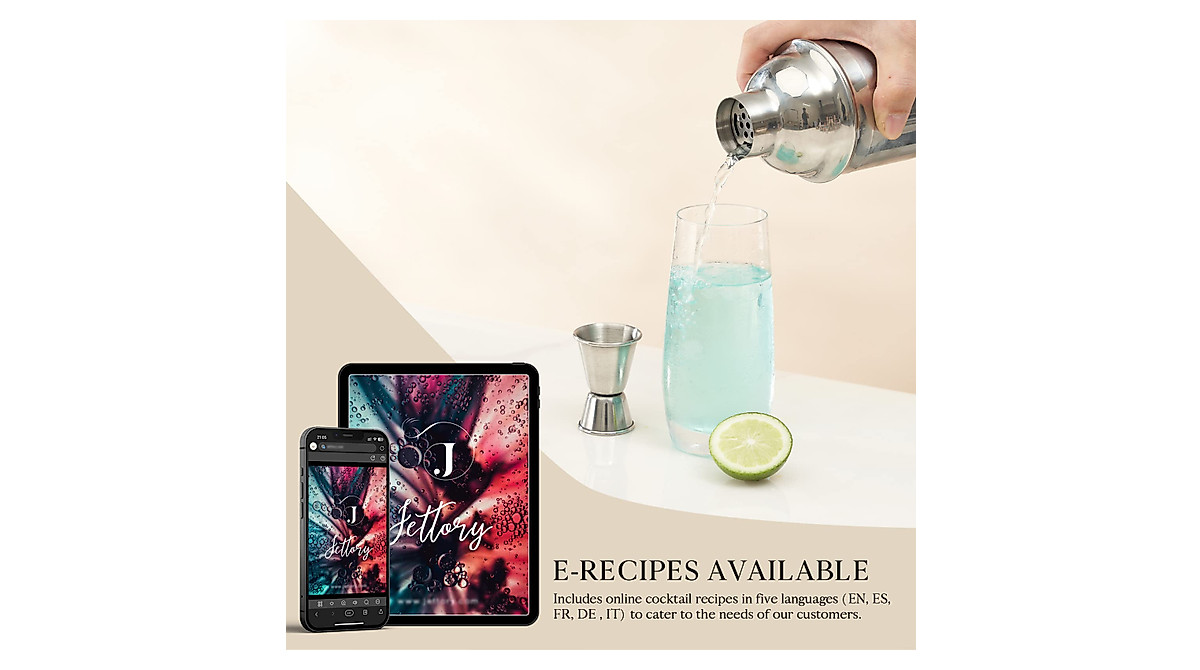 Jettory Cocktail Shaker Set: Master Home Mixology with Ease